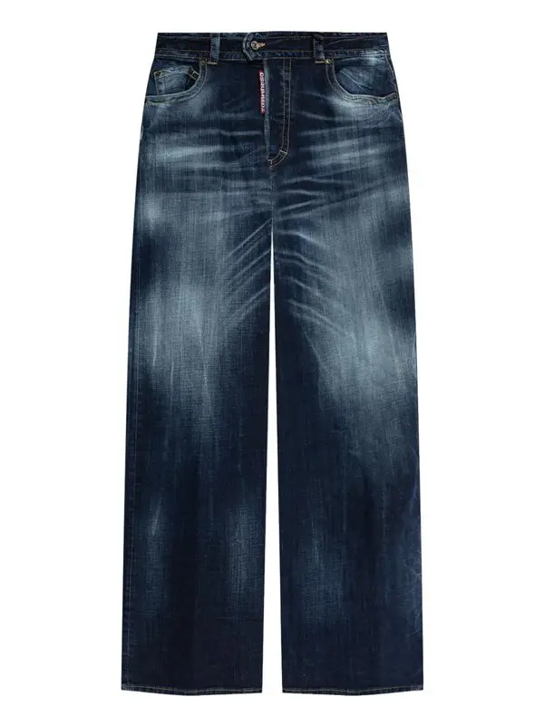 Dsquared2 Logo Jeans - Navy Blue