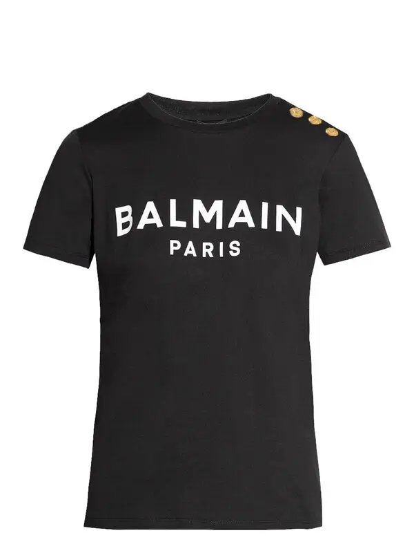 Balmain Logo T-shirt - Black