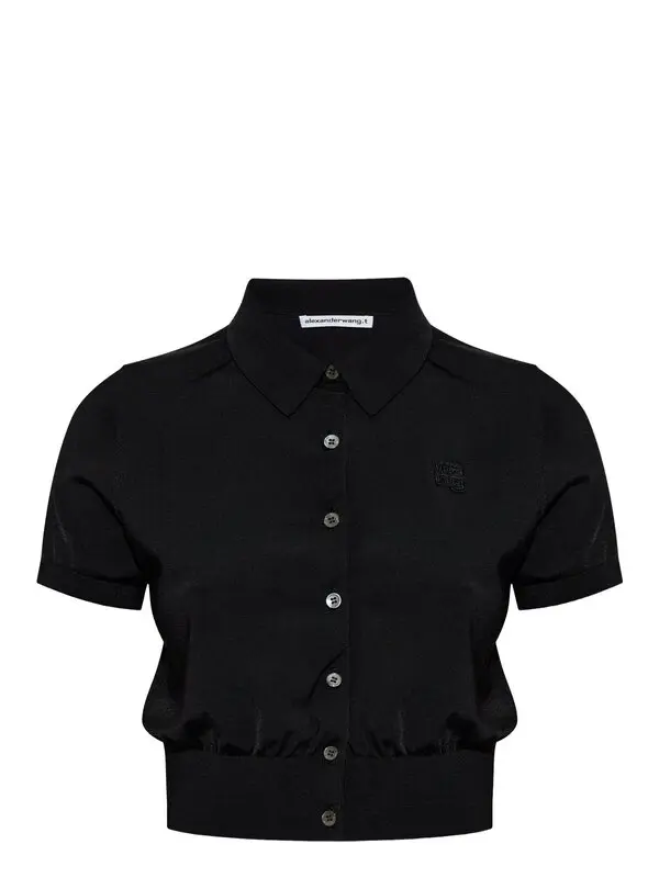 Alexander Wang Short-sleeved Cardigan - Black