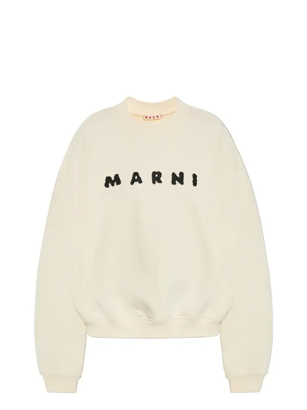 Marni Sweatshirt With Logo - Cream