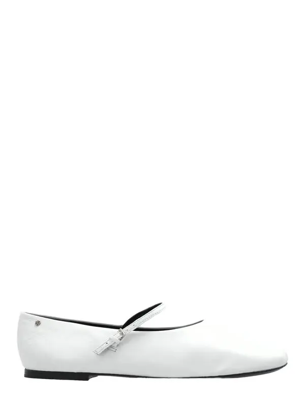 Tory Burch Leather "mary Jane" Ballet Flats - White