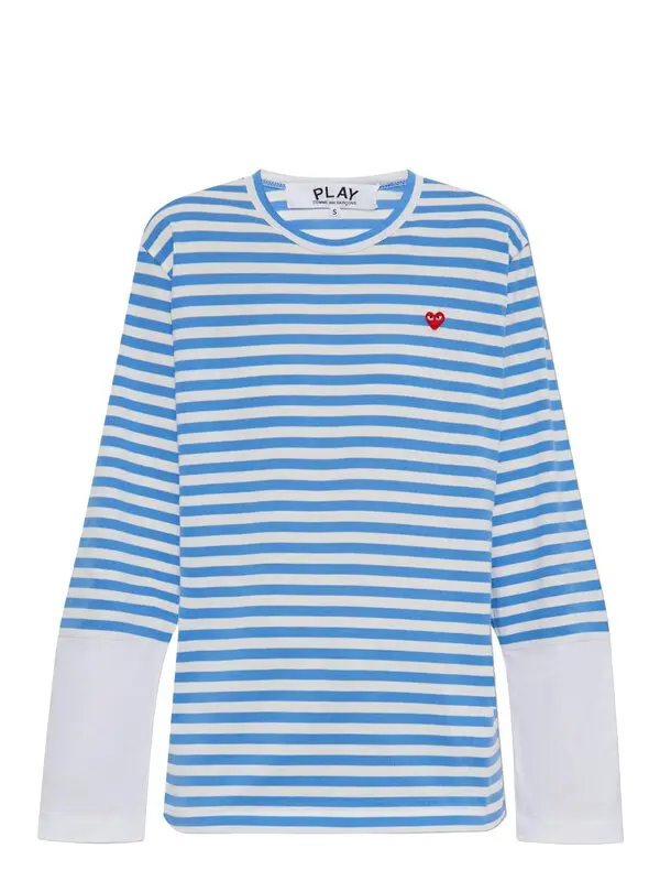 Play Comme Des Garcon Long-sleeve T-shirt - Blue