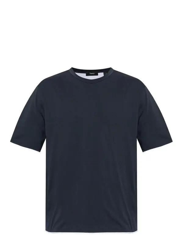Theory T-shirt With A Round Neckline - Navy Blue