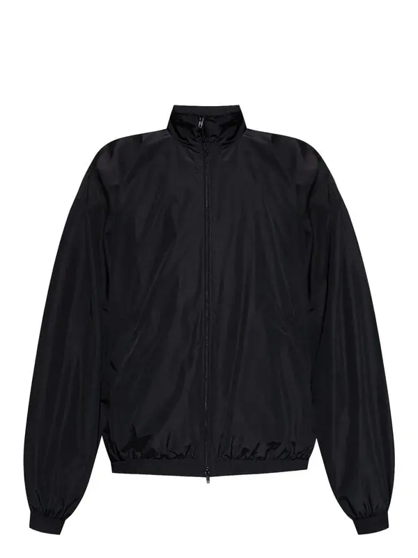 Balenciaga Jacket With Printed Logo - Black