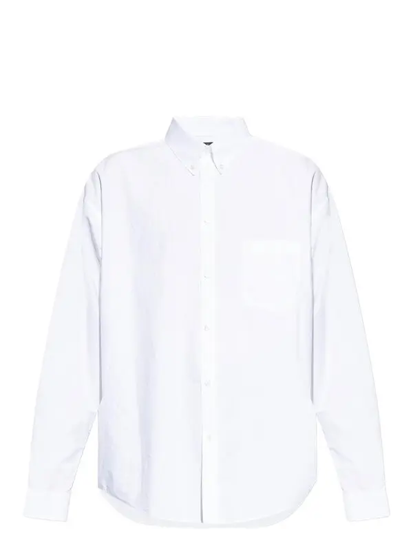Balenciaga Cotton Shirt With Pocket - White