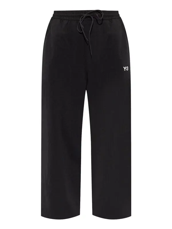 Y3 Wide-leg Logo Sweatpants - Black