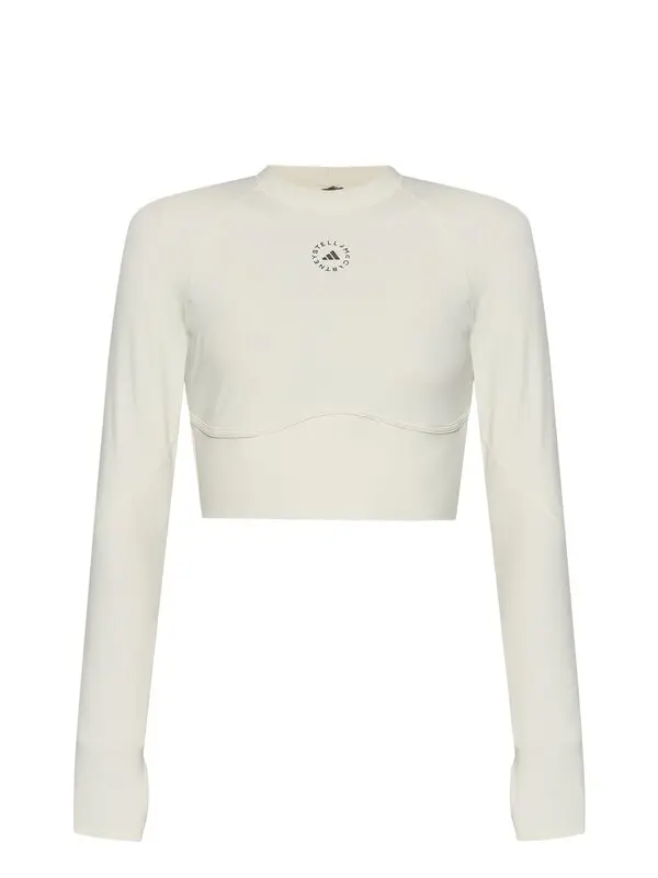 Adidas By Stella McCartney Long-sleeve Training Top - Cream