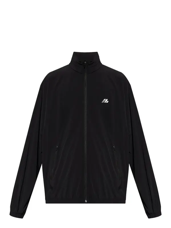 Balenciaga Lightweight Jacket With Printed Logo - Black