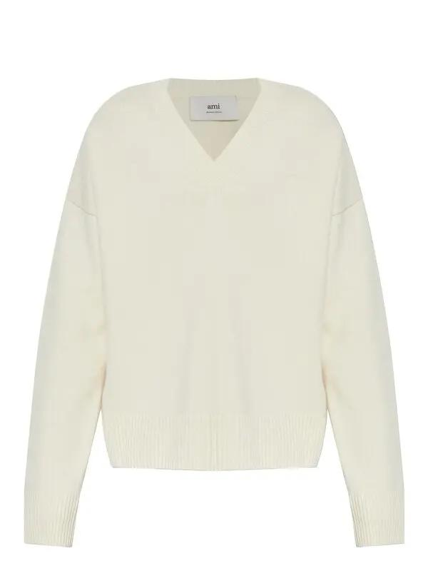 Ami Logo Sweater - Cream