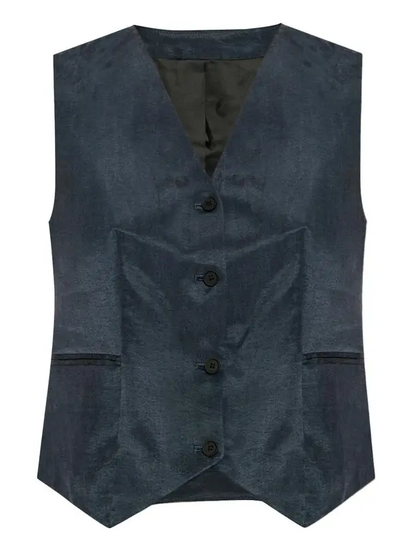 ALLSAINTS Averie Lyocell Vest - Navy Blue