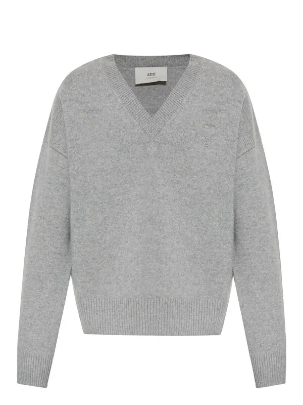 Ami Logo Sweater - Grey