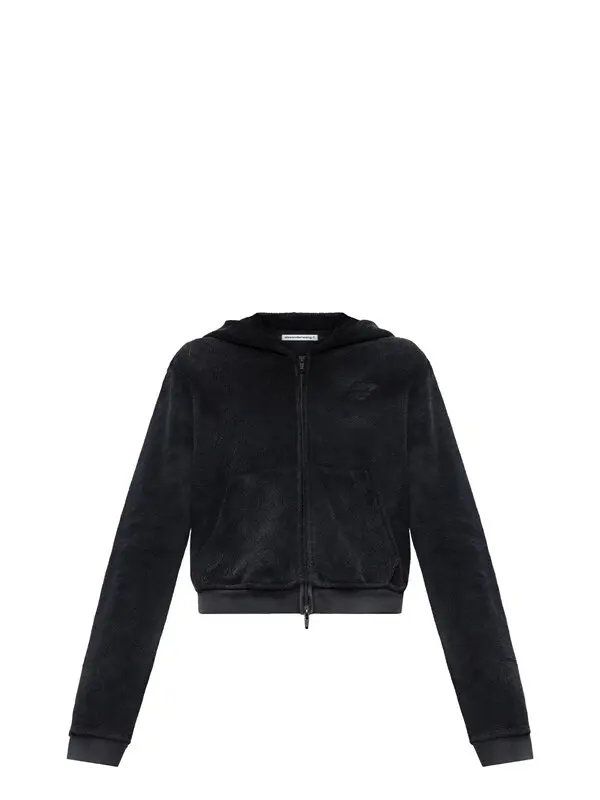 Alexander Wang Terry Cotton Hoodie - Black