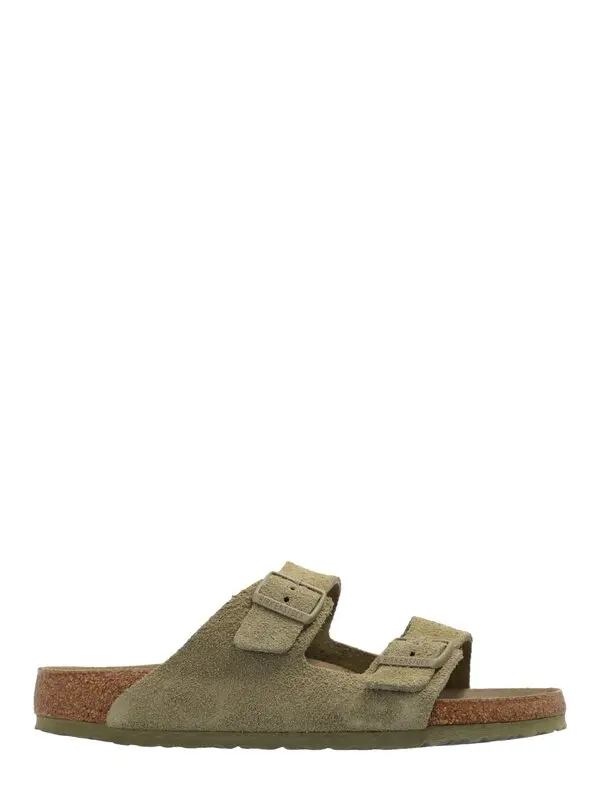 BIRKENSTOCK Arizona Bs Suede Leather Slides - Green