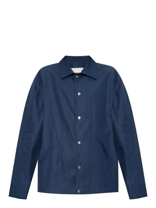 JIL SANDER Jacket With Collar - Navy Blue