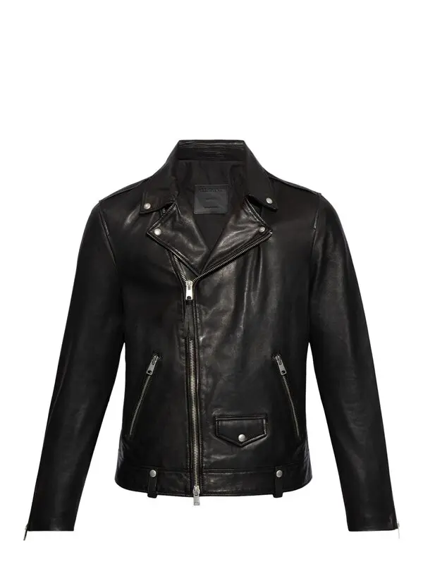ALLSAINTS Milo Leather Biker Jacket - Black