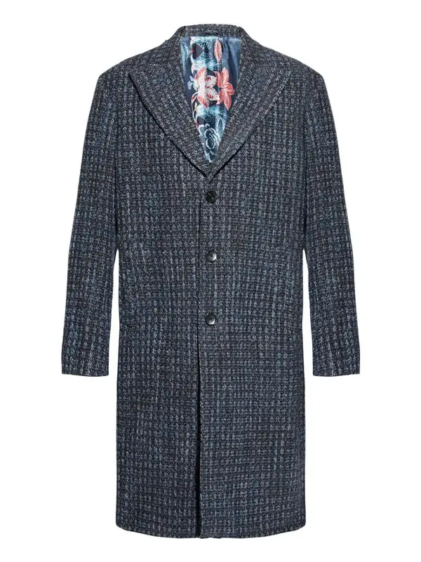 Etro Wool Coat - Navy Blue