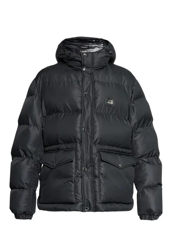 Dolce & Gabbana Hooded Quilted Jacket - Black
