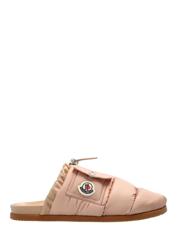 Moncler Quilted "mon" Slides - Pink