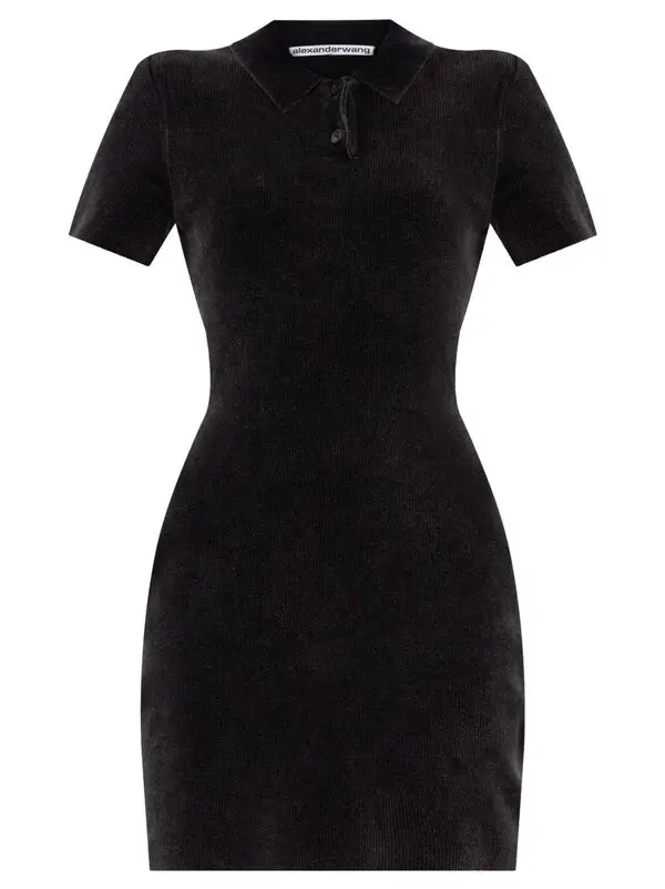 Alexander Wang Fitted Polo Dress - Black