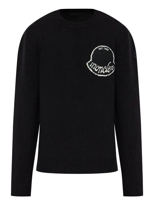Moncler Wool Sweater - Black