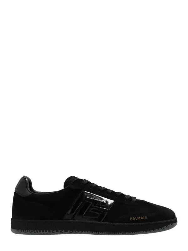 Balmain Suede Leather Sneakers - Black