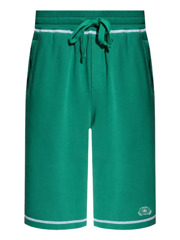 Dolce & Gabbana Cotton Shorts With Logo - Green