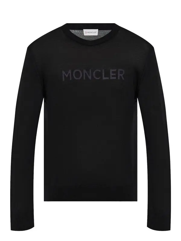 Moncler Logo Wool Sweater - Black