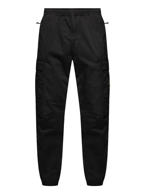 Stone Island Trousers With Logo - Black