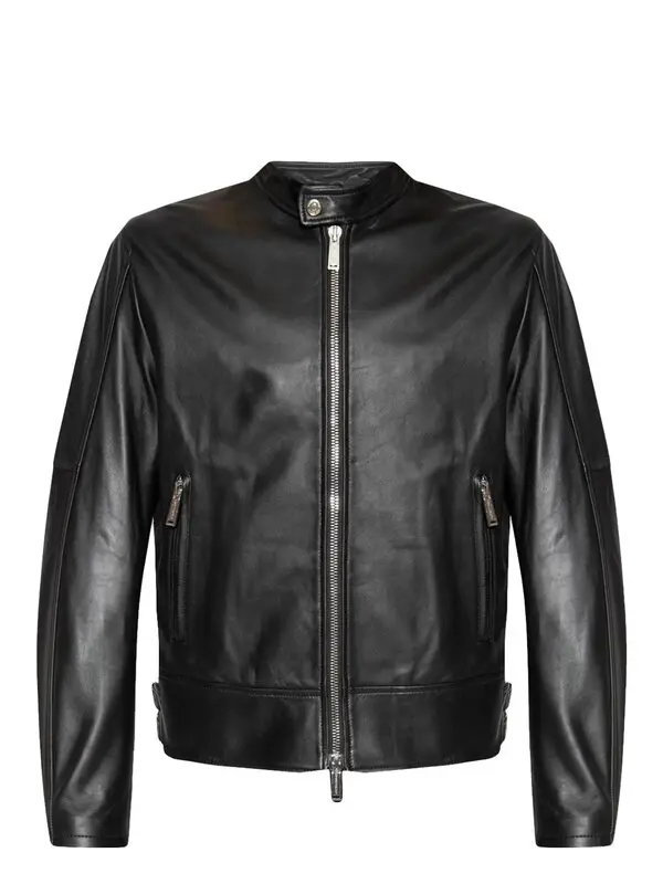 Dsquared2 Leather Jacket - Black