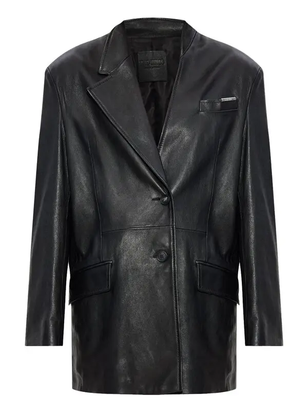 Attico Leather Jacket - Black