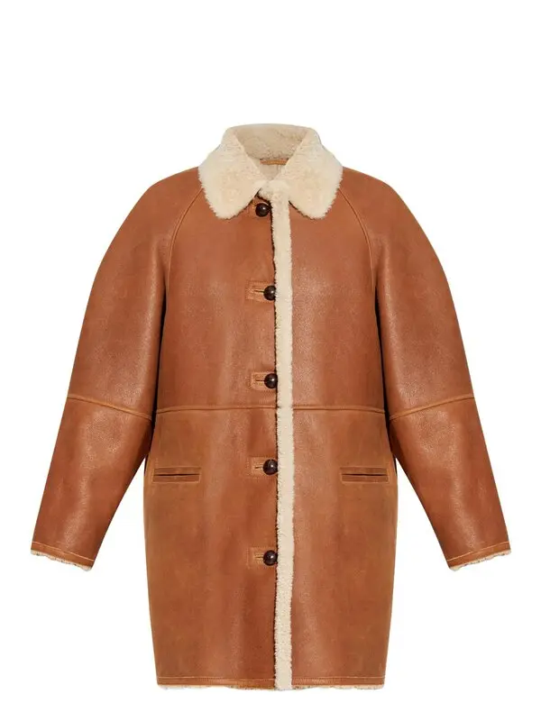 Isabel Marant Berthie Shearling Coat - Brown