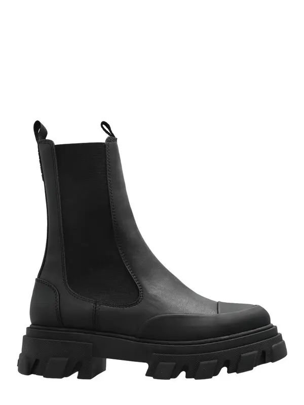 GANNI Eco Leather Chelsea Boots - Black