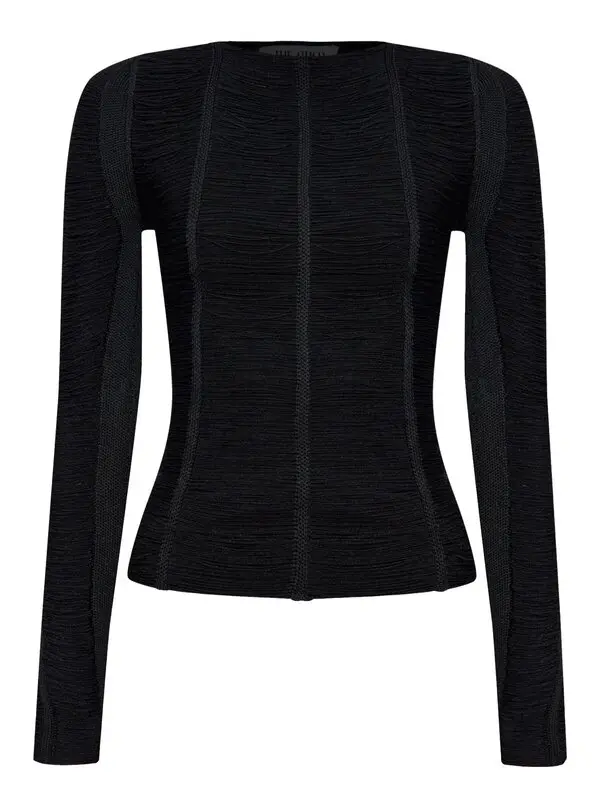 Attico Long-sleeve Top - Black