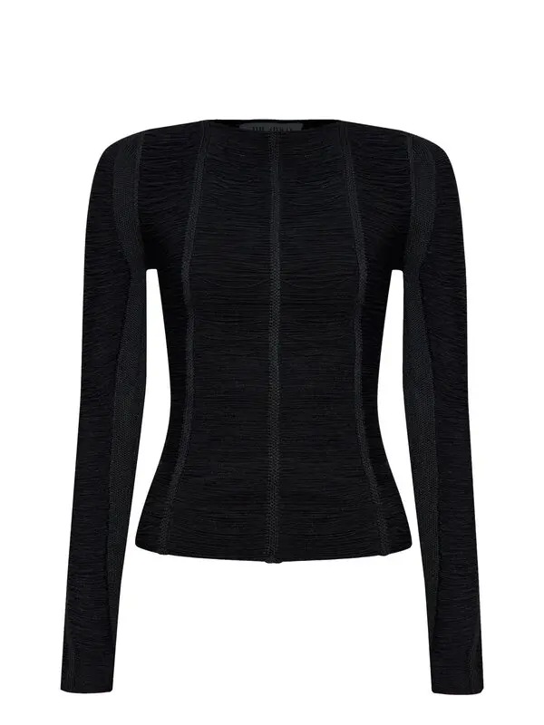 Attico Long-sleeve Top - Black