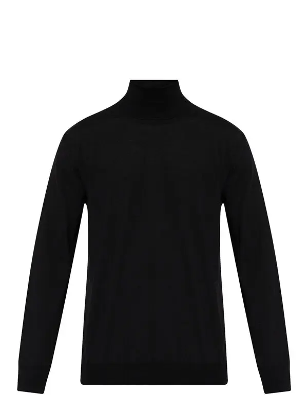JIL SANDER Wool Turtleneck Sweater - Black