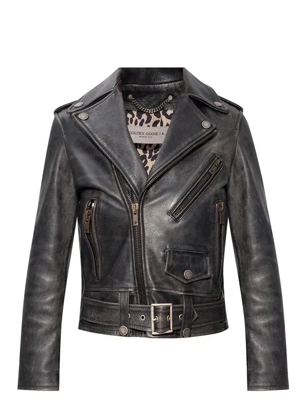 GOLDEN GOOSE Leather Jacket - Black