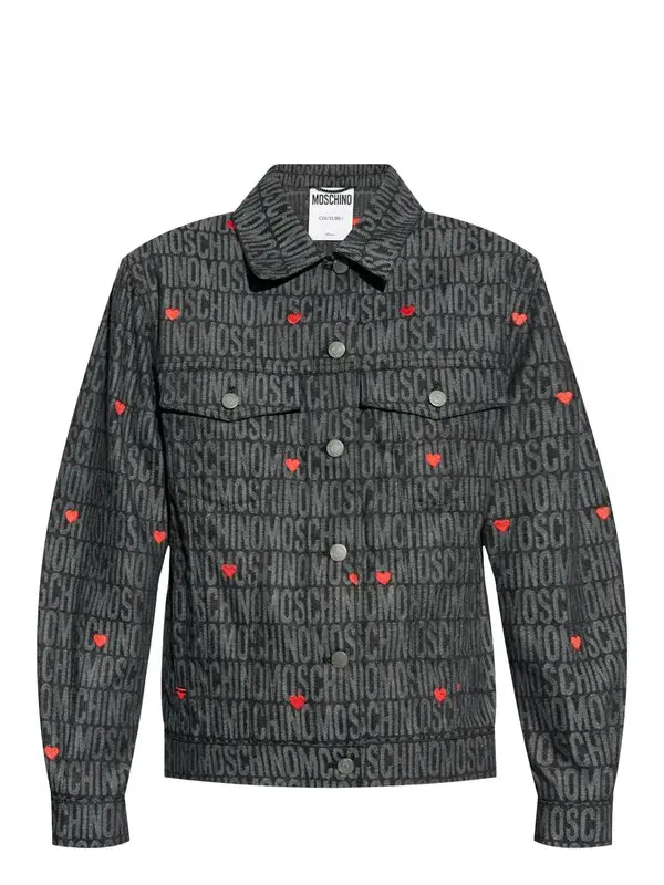 Moschino Embroidered Pattern Jacket - Grey