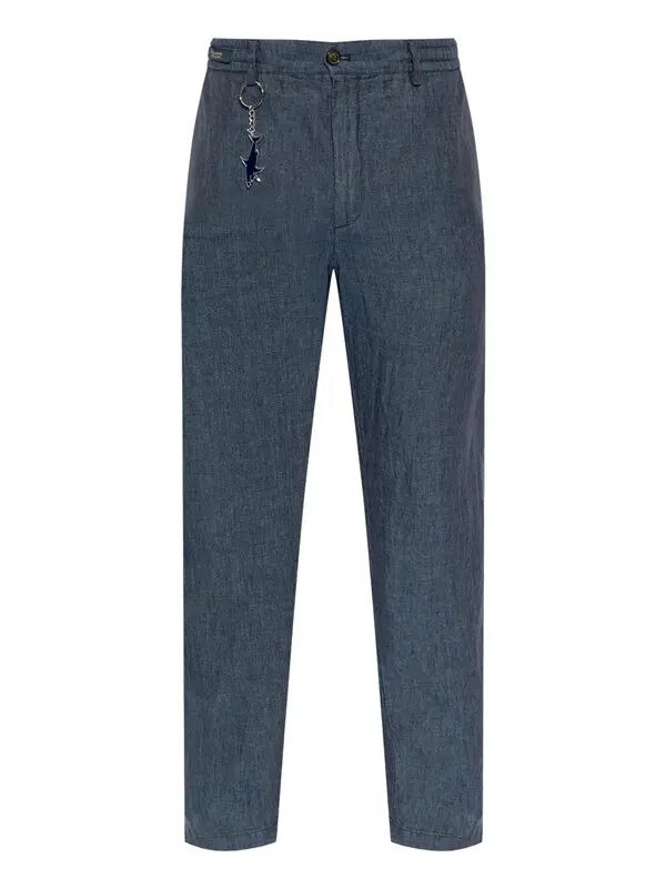 Paul & Shark Linen Trousers - Navy Blue