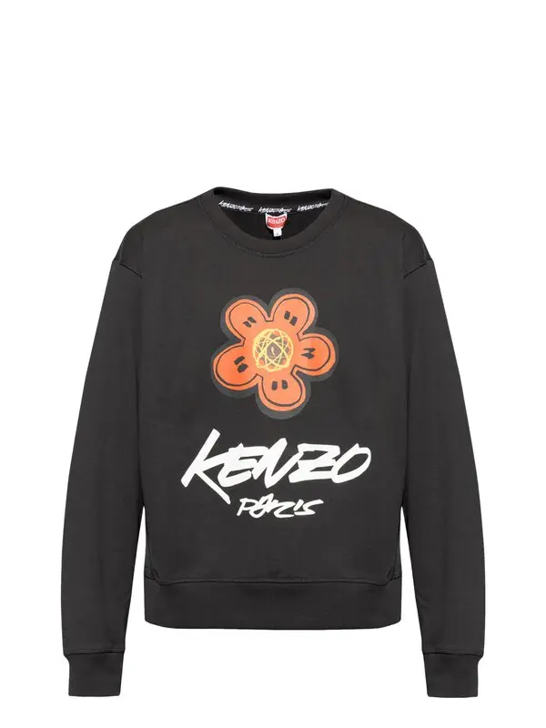 Kenzo Printed Cotton Sweatshirt - Black