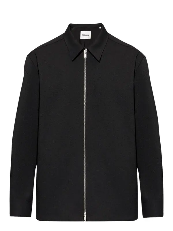 JIL SANDER Shirt With Zip - Black
