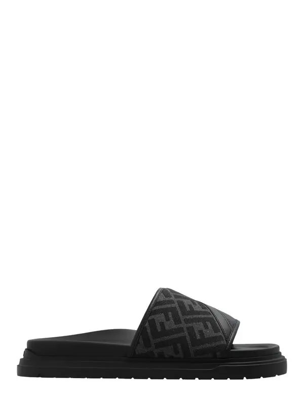 Fendi Logo Slides - Black