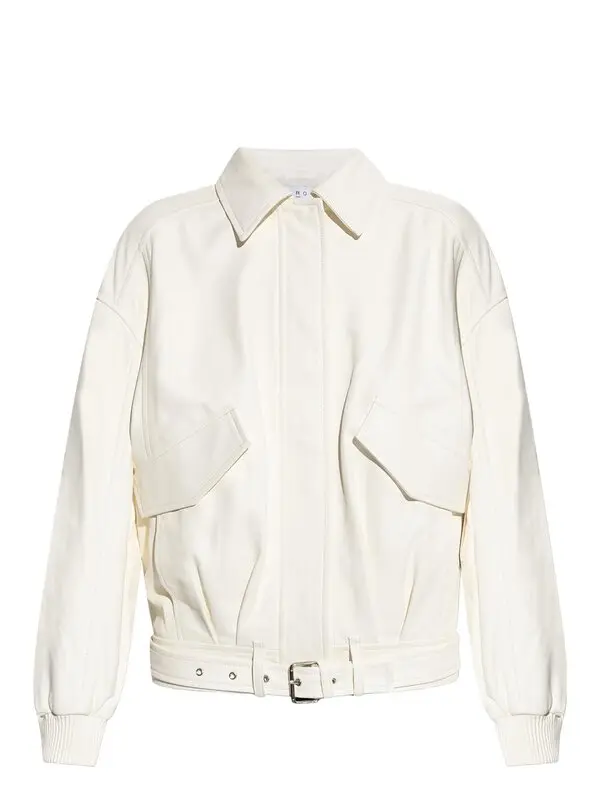 IRO PARIS Manka Leather Jacket - White