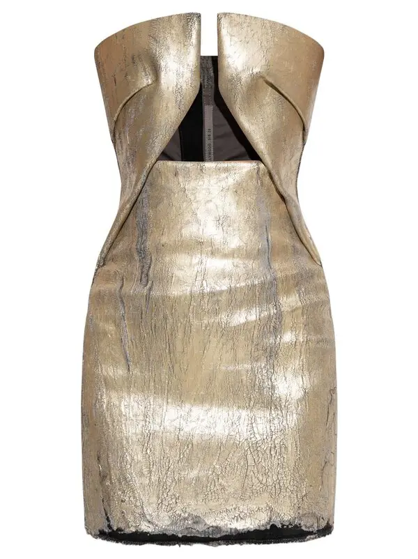 Rick Owens Prong Mini Dress - Gold