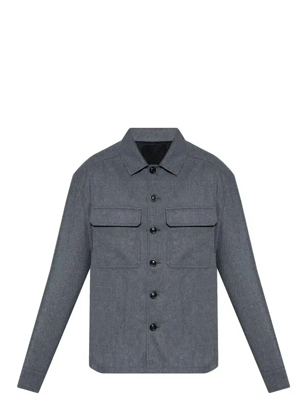 Moncler Shirt With Pockets - Grey