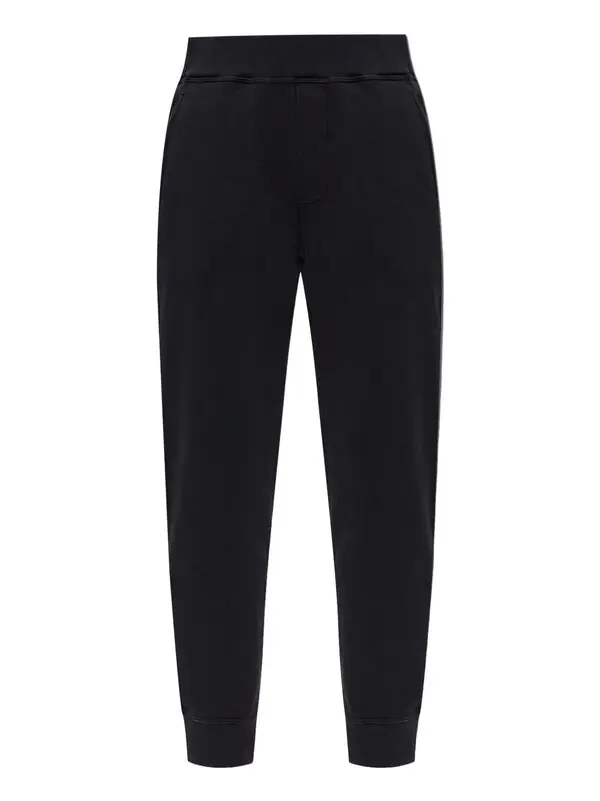 Dsquared2 Fitted Cotton Sweatpants - Black