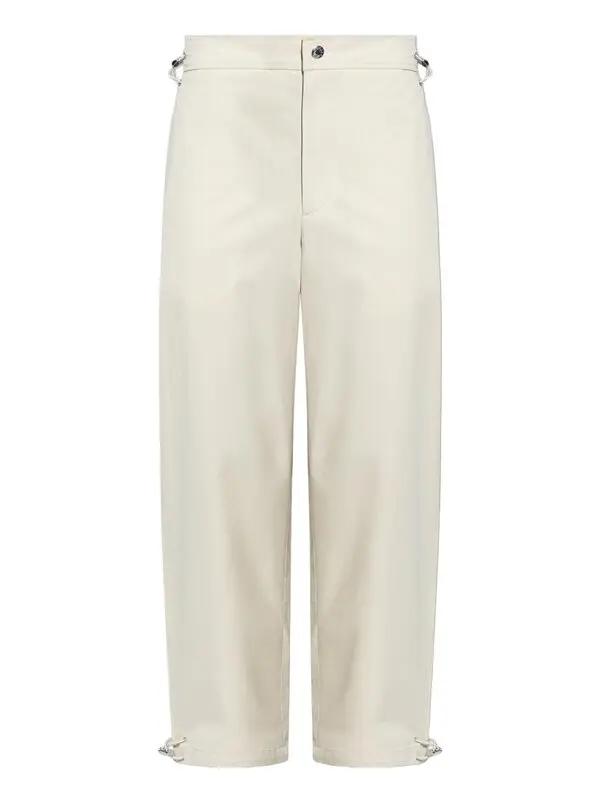 Moncler Loose-fit Cotton Trousers - Cream