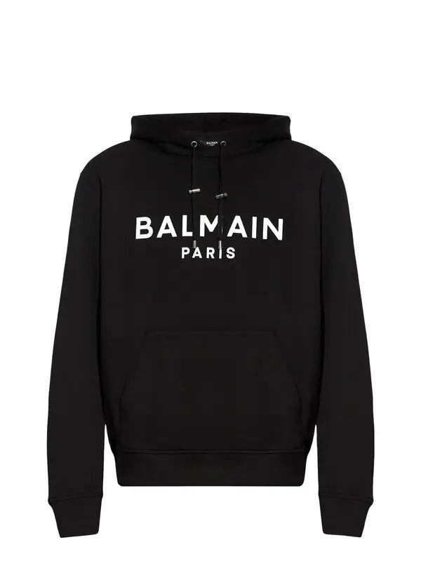 Balmain Hooded Logo Sweatshirt - Black