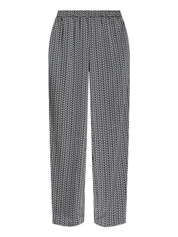 Michael Kors Loose-fit Monogram Trousers - Black