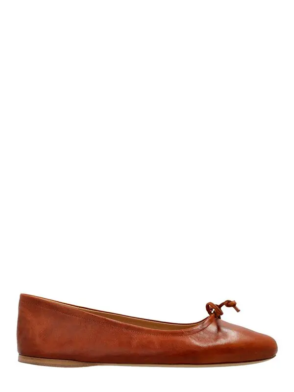 JW Anderson Leather Ballet Flats - Brown