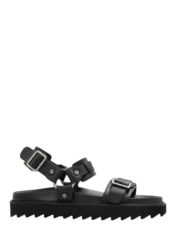 Acne Studios Leather Buckle Sandals - Black